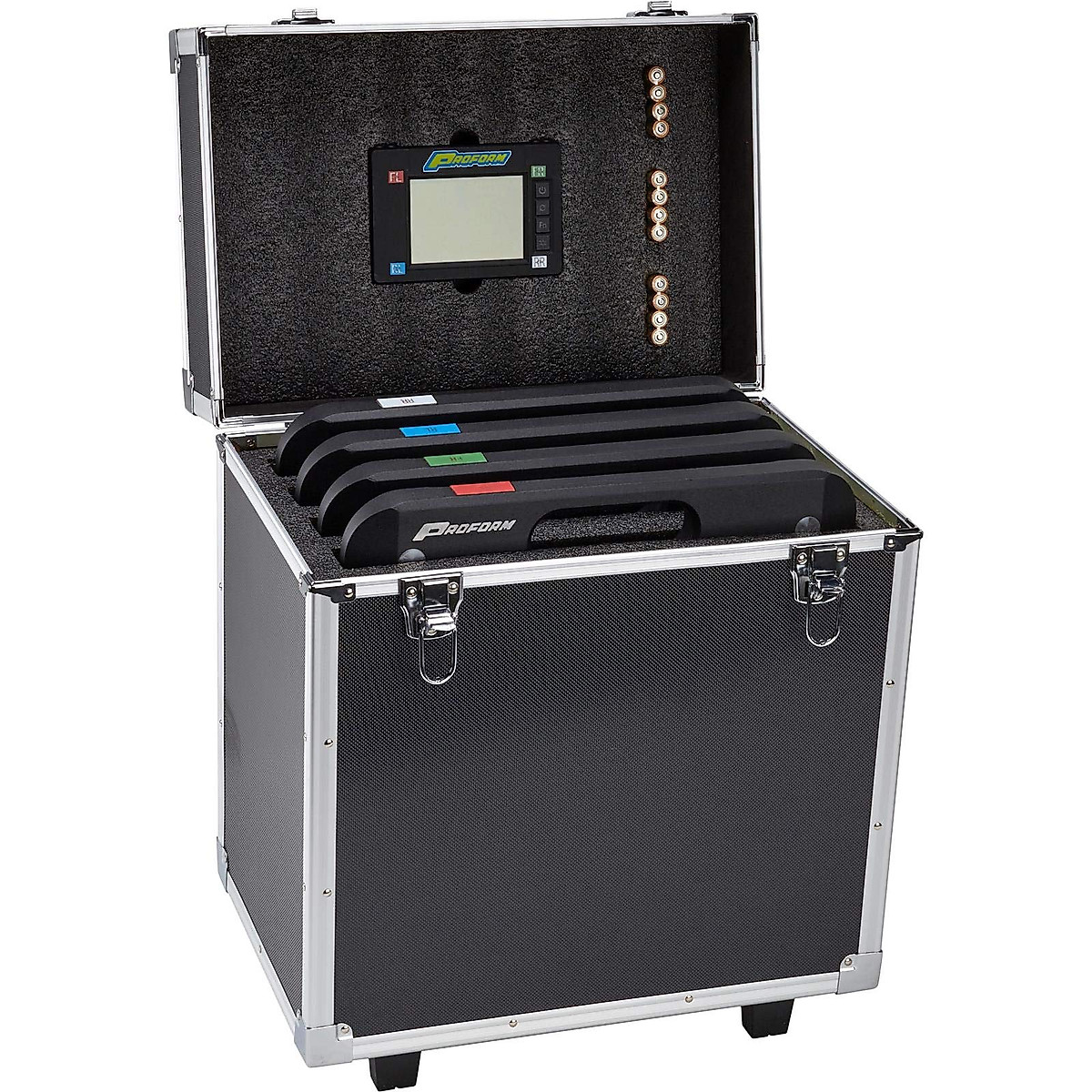 Speedway Motors Wireless Scales and Ramps Kit, 7000 LB Capacity, LCD Display, Accurate Weighing, Live Data Streaming, Portable Case, Ideal for Race & Track Use