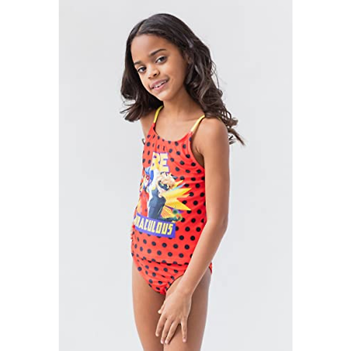 Miraculous Cat Noir Ladybug Big Girls 4 Piece Swimsuit Set 14-16