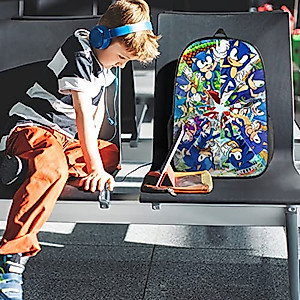 Fuyeyoso Anime Sonic The Hedgehog 17 Inch Lightweight Backpack Boys Girls Shoulder Bags Large Capacity For Gift