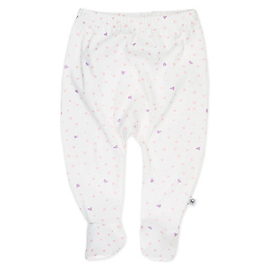 HonestBaby unisex baby 3-pack Organic Cotton Footed Harem Pants, Love Dot, Newborn US