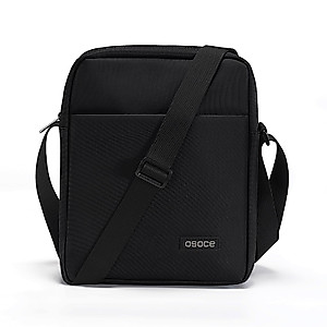 OSOCE Heavy Duty Clear Bag Stadium Approved, Clear Crossbody Shoulder Bag, See Through Transparent PVC Plastic Shoulder Bag for School Sport Concerts Business Travel