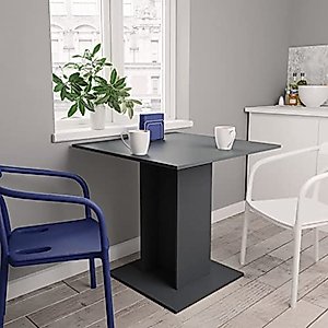 YAFF Dining Table Gray 31.5"x31.5"x29.5" Engineered Wood-0254