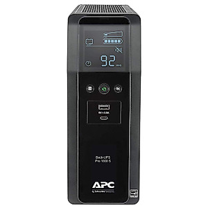 APC Sine Wave UPS Battery Backup & Surge Protector, 1000VA, APC Back-UPS Pro (BR1000MS) Bundle Including 16GB DataTraveler