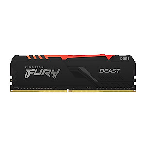 Kingston Fury Beast RGB 16GB (2x8GB) 3200MT/s DDR4 CL16 Desktop Memory Kit of 2 KF432C16BBAK2/16