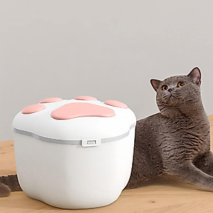 MagiDeal 10KG Large Capacity Food Storage Container, Cereal Rice Flour Dispenser Box with Lids, Sealed Can, Pink