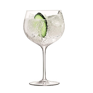 LSA International Balloon Gin and Tonic Glasses 23 oz, Set of 4, Luxury Elegant Modern Cocktail Drinking Glassware