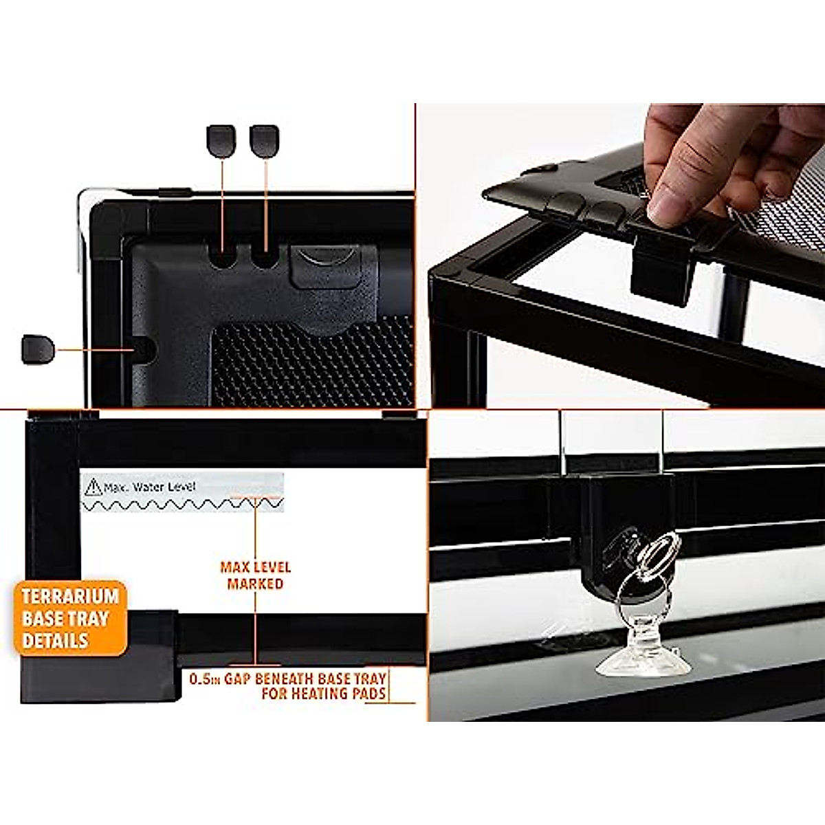 Carolina Custom Cages Terrarium, Extra-Tall Extra-Long 48Lx18Dx36H, Easy Assembly