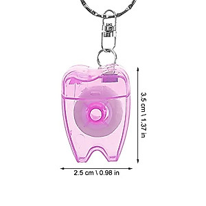 Healifty Dental Floss Mini Box Floss Picks Keychain Dental Floss for Home and Travel 5pcs
