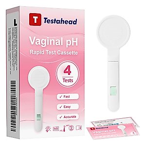 Vaginal pH Test Strips, Feminine Health Vaginal pH Test Strips Kits for Bacterial Vaginitis, Trichomonas Vaginitis, Individual Aluminum Foil Wrapped (4-Packs)- Genuine Sole Seller (haohui-bio)