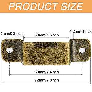 8PCS Small Metal Tape Measure Holder Clip Measuring Tape Belt Holder Occidental Measure Holster with Rivets for Drill Leather Pocket Tool, Bronze