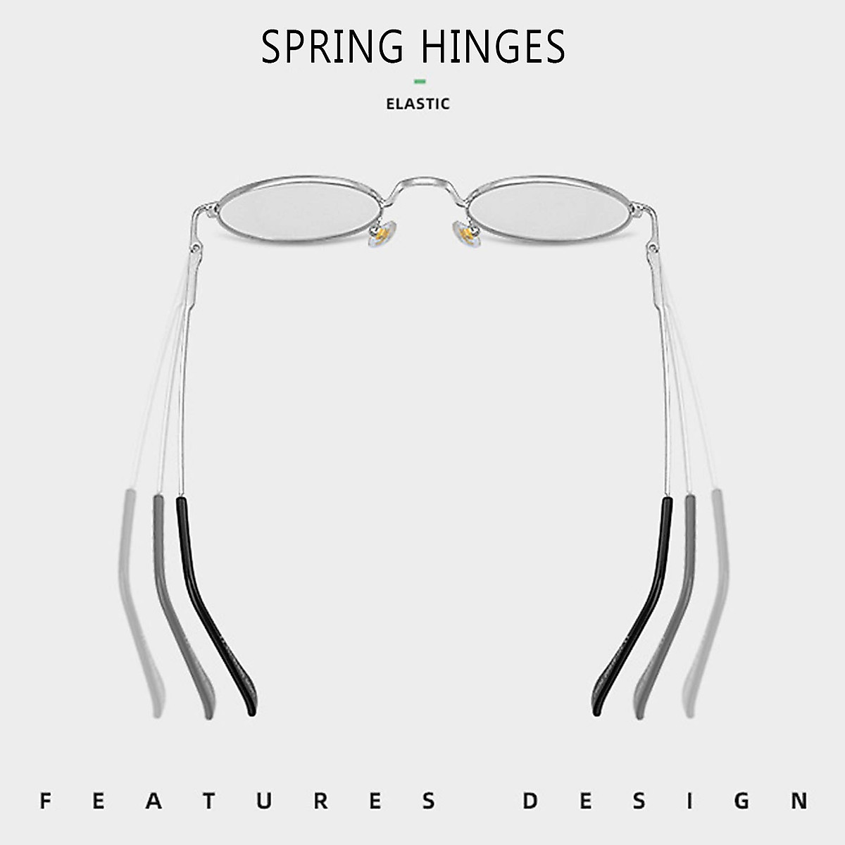 Kursan Small Round Clear Lens Glasses Non Prescription Circle Metal Frame Eyewear (Gold)