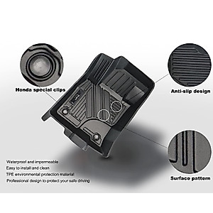 Car Floor Mats 2 Rows and Cargo Liner Set Black Compatible for 2020 2021 2022 2023 2024 Ford Escape All-Weather Rubber Mat Protection Black