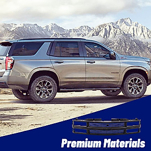 JustDrivably Replacement Parts Front Grille Grill With Black Shell Frame With Black Insert With Dual Headlight Type Compatible With Chevrolet C/K 1500 2500 3500 Full Size 1994-2000 Suburban