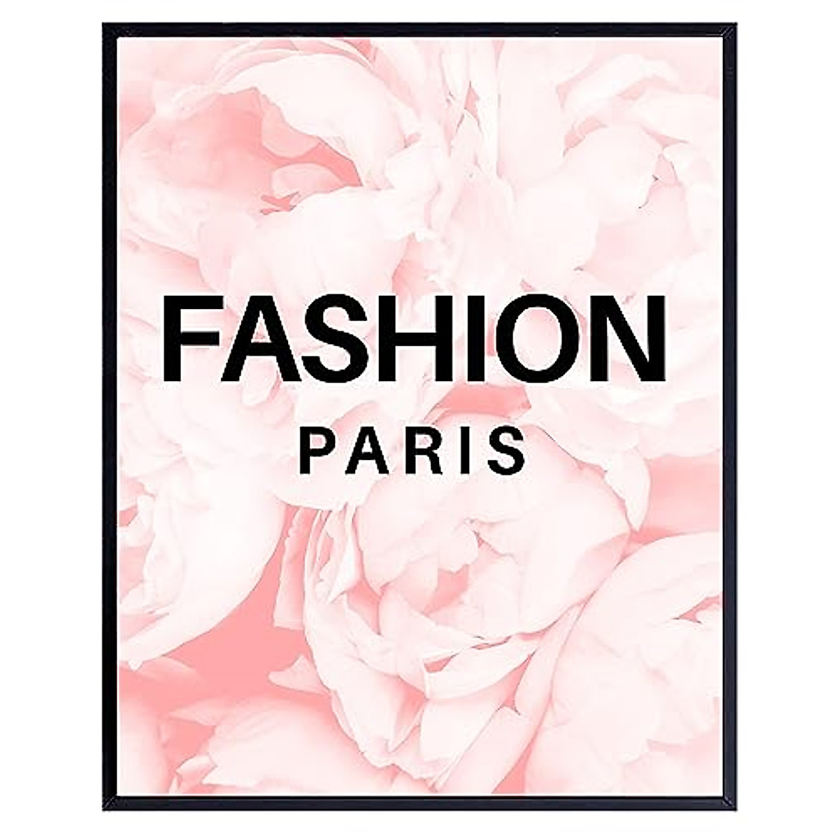 Designer Fashion Wall Art & Decor - 8x10 Glam Room Decor - Luxury Living room Home Decor - Designer Wall Art Poster Picture - Pink Bedroom Wall Art - Couture Glamour Wall Art - Luxury Gift for Woman