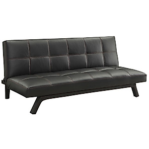 Coaster Furniture Sofa Bed Black Faux Leather Polyurethane 500765