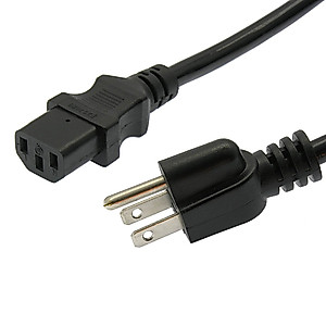 DIGITMON 3 Prong Universal Printer AC Power Cord for Brothers HL-L3270CDW Laser Printer (6 Feet, Black)
