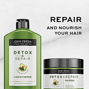 John Frieda Detox and Repair Conditioner, 8.45 Ounce Conditioner with Nourishing Avocado Oil and Green Tea