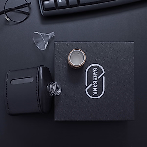 Garybank Handmade Genuine Leather Hip Flasks for Liquor for Men, Glass Whiskey Flask with Funnel & Wood Lids Leakproof for Hennessy Liquor & Spirits, Premium Whiskey Set Gifts Idea (Black, 200ml)