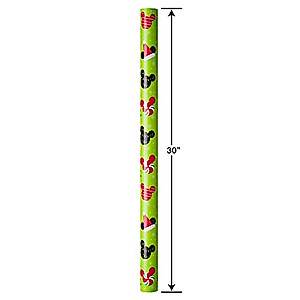 Papyrus Disney Wrapping Paper Bundle for Kids, Mickey Mouse and Christmas Decorations (2 Rolls, 60 sq. ft.)