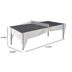 Ping Pong Table Cover - 600D Oxford Cloth Sunscreen dustproof Table Tennis Table Cover, Indoor/Outdoor Application - Black