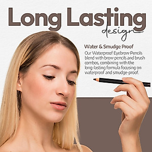 Sorme Cosmetics Waterproof Eyebrow Pencil (True Taupe) | Natural Defining Brow Liner with Brush | Smudge-Proof & Waterproof Eyebrow Makeup | Nourishing Eye Brow Pencil for All Skin Types