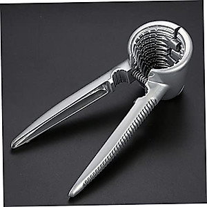 Multipurpose Tool 1pc Walnut Pine Cone Clip Walnut Shell Opener Walnut Pliers Seafood Crab Tongs Shell Shucker Household Nut Nut Opener Silver Aluminum Alloy Peeler Pecans