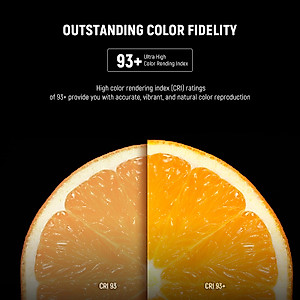 Neewer E26 24W LED Light Bulbs, 2 Packs, 2160 Lumens/5700K/CRI 93+/15000h Lifespan, Bright Video Photography Lighting, Silent/No Flicker/Non Dimmable 200W Incandescent Equivalent, UL Certified