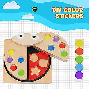 Uncle Nick Magnetic Fishing Game for Toddlers Wooden Shape Sorter Toys Montessori Toys for 3 Year Old Girls and Boy Birthday Gift, Fine Motor Skill Developmental Toy for Preschool Toddlers