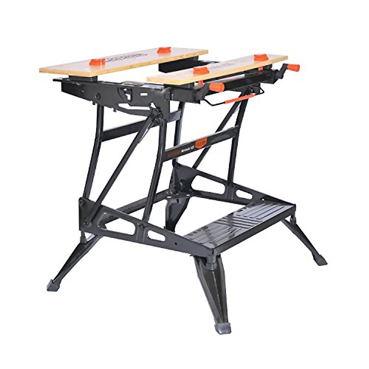 BLACK+DECKER Portable Workbench, Project Center and Vise with IRWIN QUICK-GRIP Clamps, One-Handed, Mini Bar, 6-Inch, 4-Pack (WM425-A & 1964758)