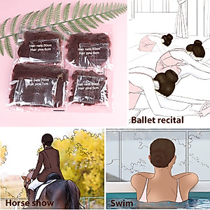 Teenitor Hair Accessories Hair Net Set, Includes 40pcs Invisible Hair Nets for Ballet Recital & 80pcs Bobby Pins for Bun Maker, Brown, 3 Size