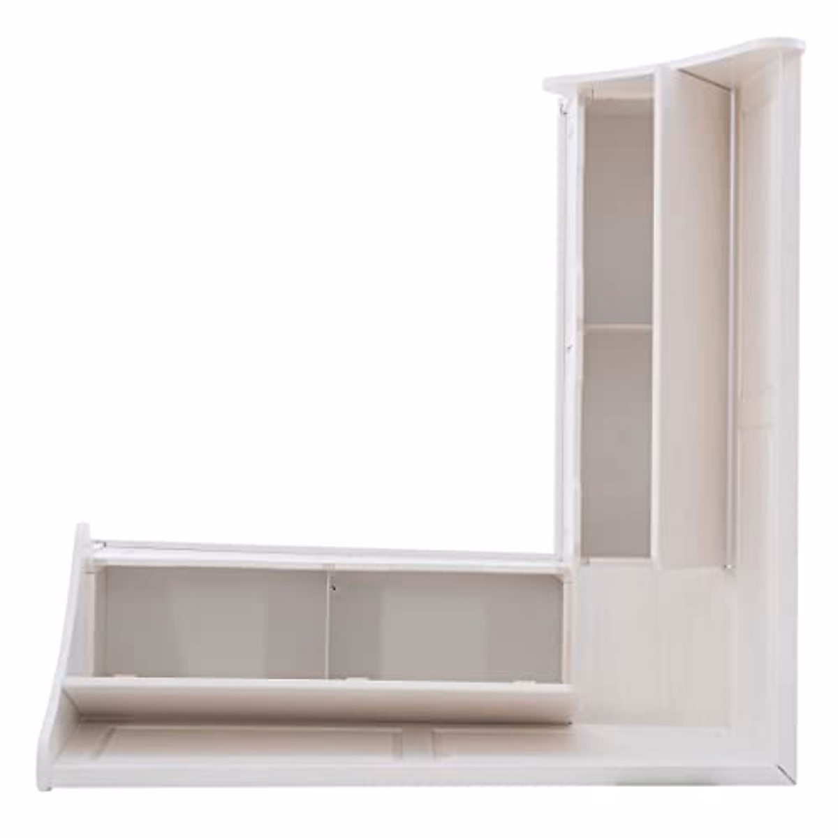 Linon Harris White Corner Breakfast Nook - Nook Only, Table is NOT included!