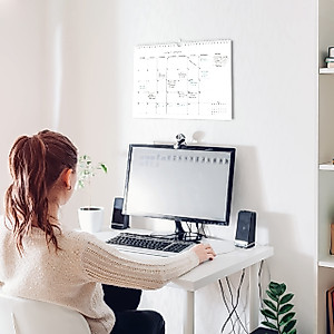 Simplified 2023 Wall Calendar - Runs Until July 2024 – Minimalistic Monthly Calendar for Easy Planning On Your Fridge Or In the Office - 14.5"x11.5"