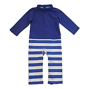Terrible 2's Strip Proof One-Piece Romper with a Back Zipper in Blue/White (3 T)