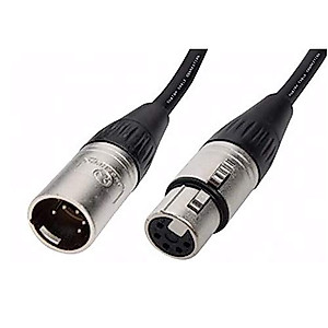 125 Foot 5-Pin XLR 24 AWG (Gauge) DMX512 Data Cable Male to Female for stage lighting, LED Uplights, DJ Lights and DMX512 Controller- made by Custom Cable Connection