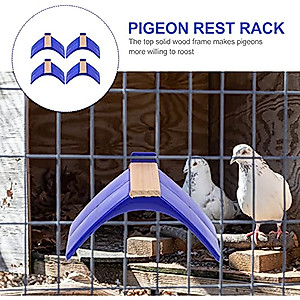 balacoo 4pcs Dove Rest Stand Lightweight Pigeons Bird Perches Plastic Wood Roost Bird Dwelling Support Cage Accessories for Dove Pigeon and Other Birds