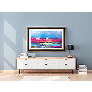 Deco TV Frames - Antique Gold & Black Smart Frame Compatible ONLY with Samsung The Frame TV (32", Fits 2021-2023 Frame TV)