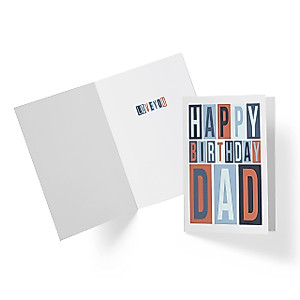Sweet Birthday Card for Dad, Large 5.5 x 8.5 Dad Birthday Card, Happy Birthday Dad Card - Dad Birthday Cards from Daughter, Father Birthday Card, Karto Dad Rectangle