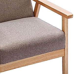 DUHOME Accent Chair,Arm Chairs for Living Room,Mid Century Modern Chair for Bedroom Farmhouse Home Belcony Office,Khaki