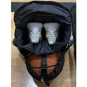 Hard Work Sports Basketball Backpack with Ball Compartment Spacious Shoe Storage for Basketball, Large Sports Bag