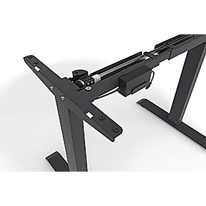 HON Basyx Commercial-Grade Single Motor Electric Height Adjustable, Standing Desk Base, 28" to 47" High, Black