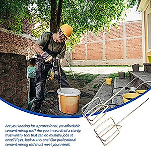 Angoily 22pcs Metal Paint Mud Mixer Concrete Drill Mixing Rods Long Heavy Duty Cement Compound Mixer Professional Drywall Tools for Electric Drill Hammer