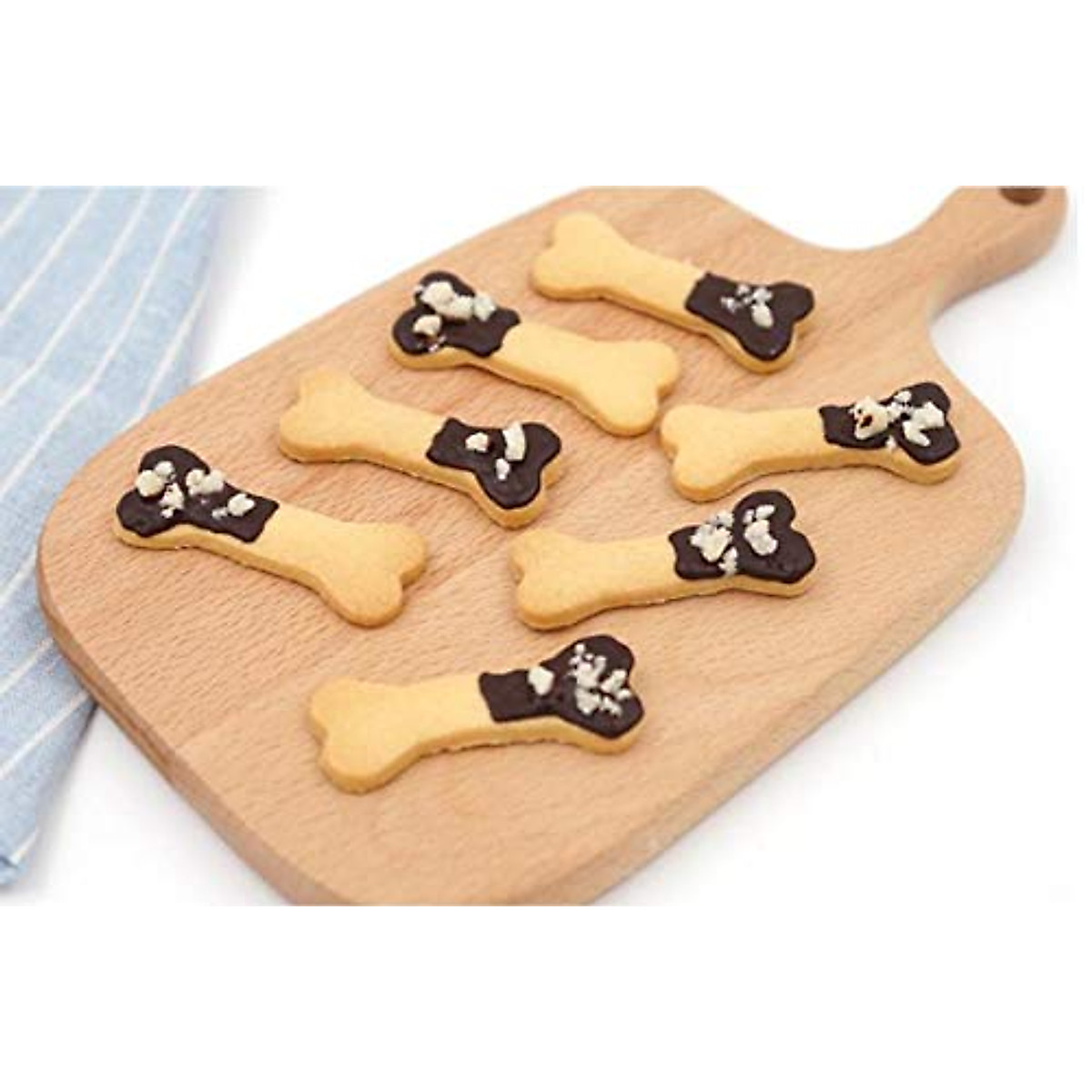6 Pieces Dog Bone Cookie Cutters, Bone Shape Cookie Cutters set Stainless Steel Biscuit Mold for Dog Cat Homemade Treats 5", 4.5", 3.5", 3.25", 2.15"