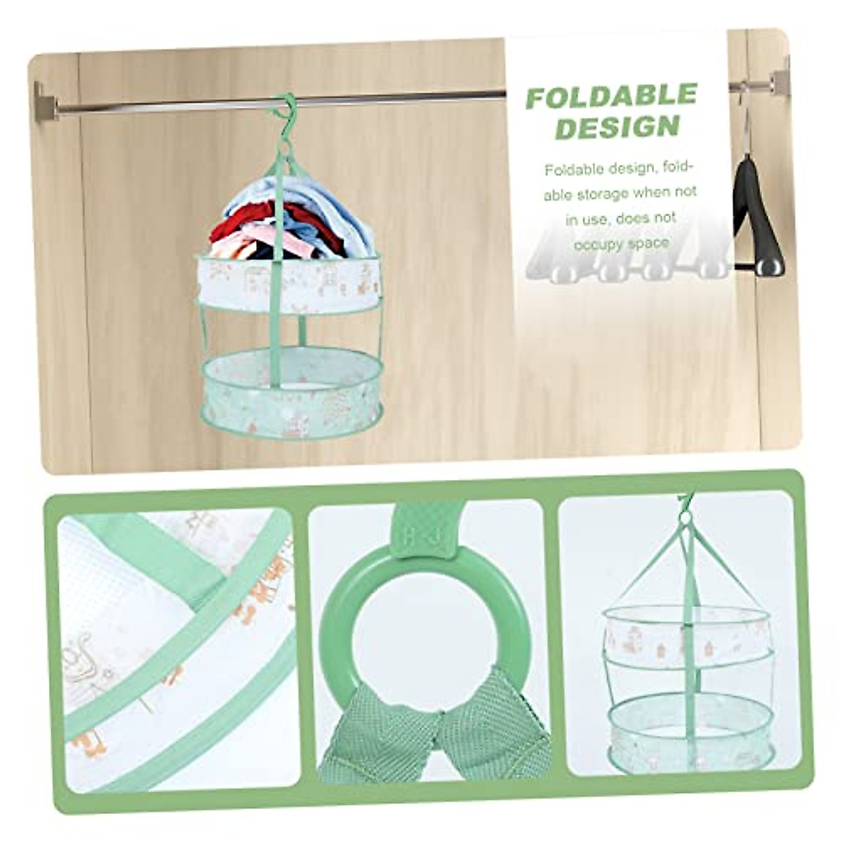 JOINPAYA 1pc Clothes Basket mesh Sweater Drying Rack Laundry Drying Rack Collapsible Sweater Dryer mesh c fold Towels Portable Clothes Rack Portable Clothes Drying Rack Laundry Tool Hangers