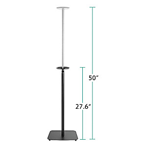 ynVISION.DESIGN Height Adjustable Floor Stands Compatible with Sonos One, One SL, Play:1 | 2 PACK | (BLACK)