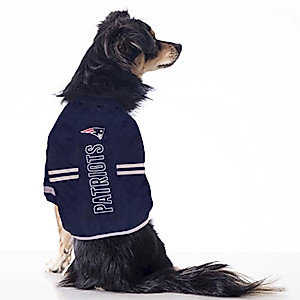 Pets First NFL New England Patriots Dog T-Shirt, Football Dogs & Cats Shirt - Durable Sports PET TEE - 3 Sizes, NFL PET Outfit, Reflective TEE Shirt in Team Color, Cool Football Dog Tee
