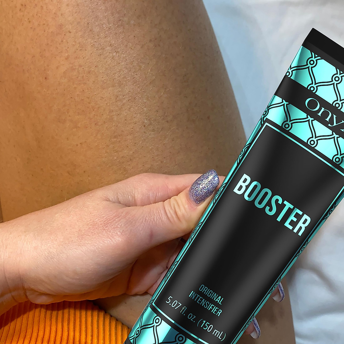 Onyx Booster Tanning Bed Intensifier Lotion - Tanning Bed Lotion with Accelerator & Tattoo Protection Formula, No Bronzer, Fast & Even Tan, Face & Body Indoor Tanning Lotion Accelerator