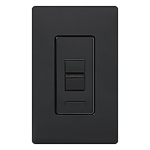 Lutron LG-600PH-BL 600W Single-Pole Preset Dimmer, Black