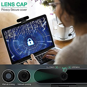 Yealink UVC20 Webcam 1080P Full HD Camera with Microphone Conference Room Camera System with Teams Zoom and Skype for Business Certified Ultra HD Audio and Video with Smart Light Lens Cap for Meeting