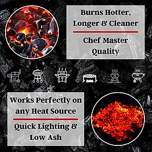 Mr. Bar-B-Q Natural Hardwood Lump Charcoal | Burns Hotter, Longer & Cleaner | Made from a 100% Hardwood Blend | Natural Lump Charcoal | Lights Easily - Low Ash | 8-Pound Bag