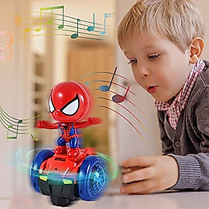 XEUOME Dancing Spider Robot Car Toys for Kids Men- 360° Spin Interactive LED Car with Lights and Music - Educational Electric Gift Toy Car Gifts for Boys Girls Toddlers 3 4 5 6 7 Years Old